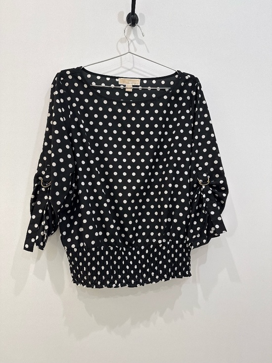 Michael Kors | Tops | Michael Kors Polka Dot Blouse Size L | Poshmark